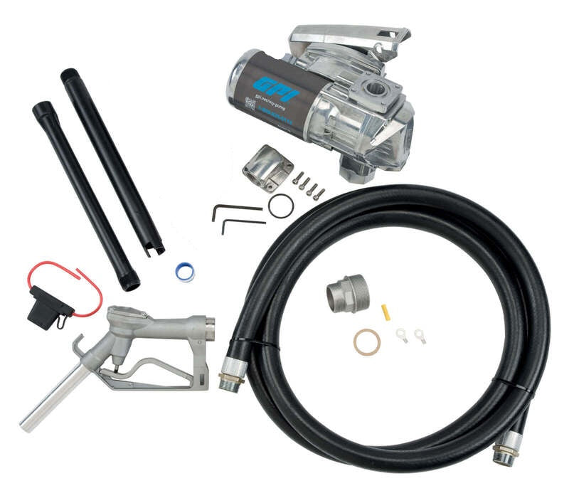 G20 12V 76 LPM Fuel Transfer Pump - Pump + Manual Shut-off Nozzle - GPI ...